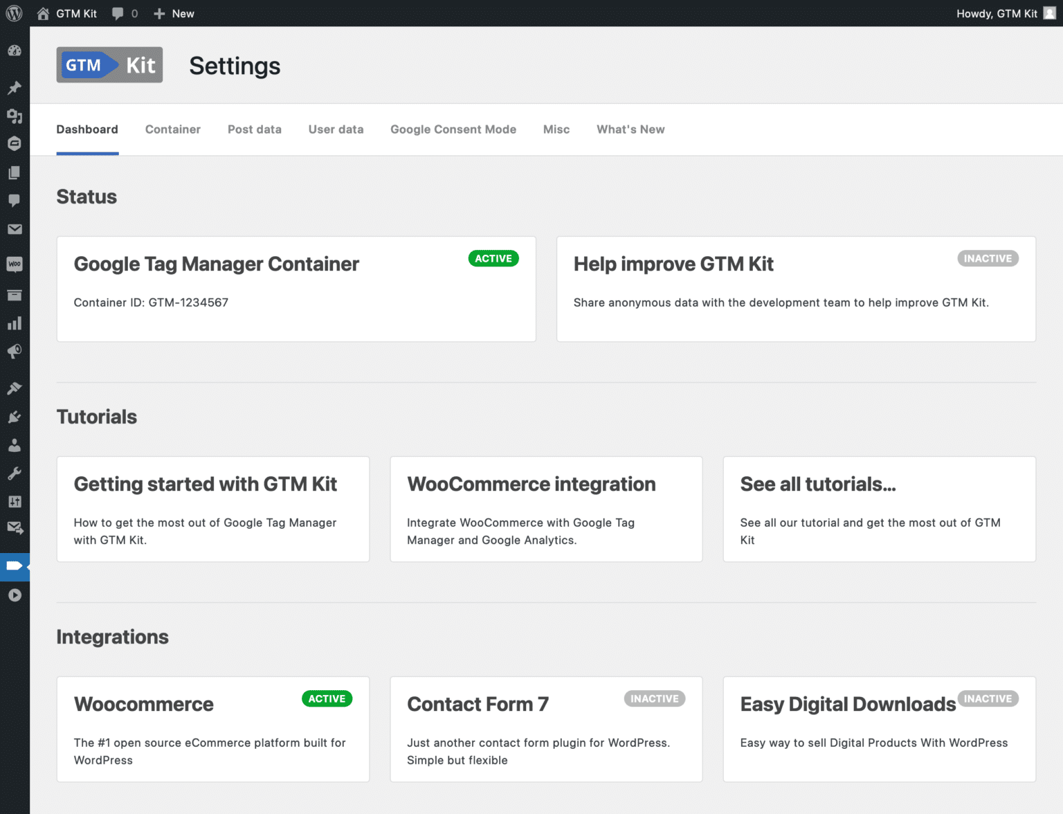 GTM Kit - Google Tag Manager Wordpress Plugin